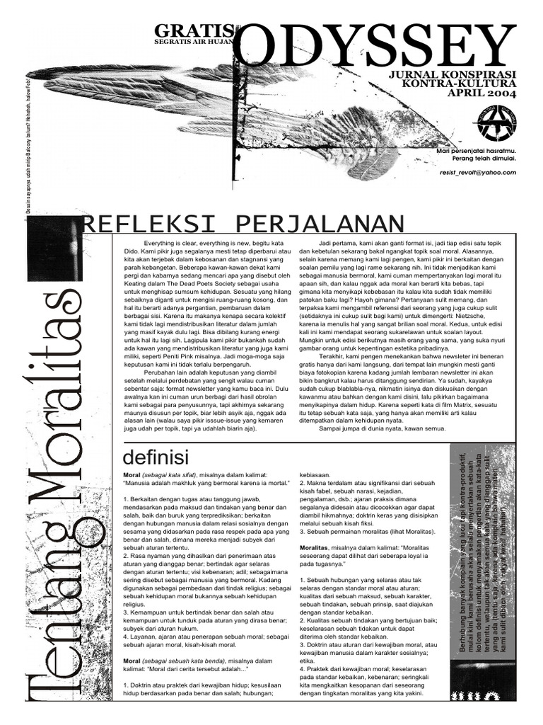 Perubahan Format Newsletter Moral | PDF