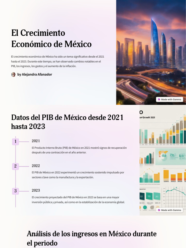 El Crecimiento Economico de Mexico | PDF | Producto Interno Bruto | Inflación