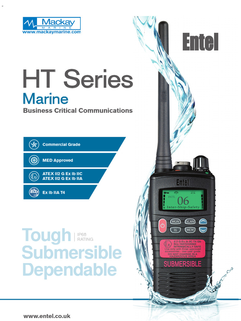 Entel HT Series Marine | PDF | Very High Frequency | Battery Charger