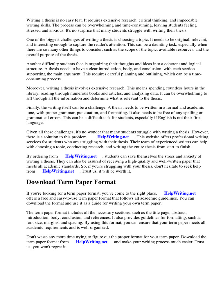 Term Paper Format | PDF | Motivation | Motivational