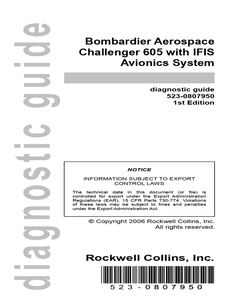 RC - CL-605 Avionics Sys Diagnostic Guide - 523-0807950 - Edn 1 | PDF ...