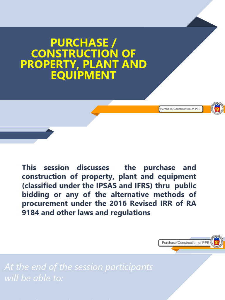 LARGE Day 3 Purchase or Construction of PPE | PDF | Procurement | Business