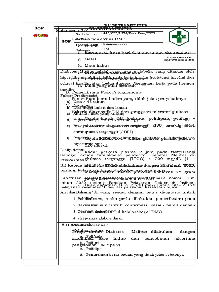 Sop DM | PDF