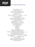 "This Is Me Lyrics - The Greatest Showman" | PDF