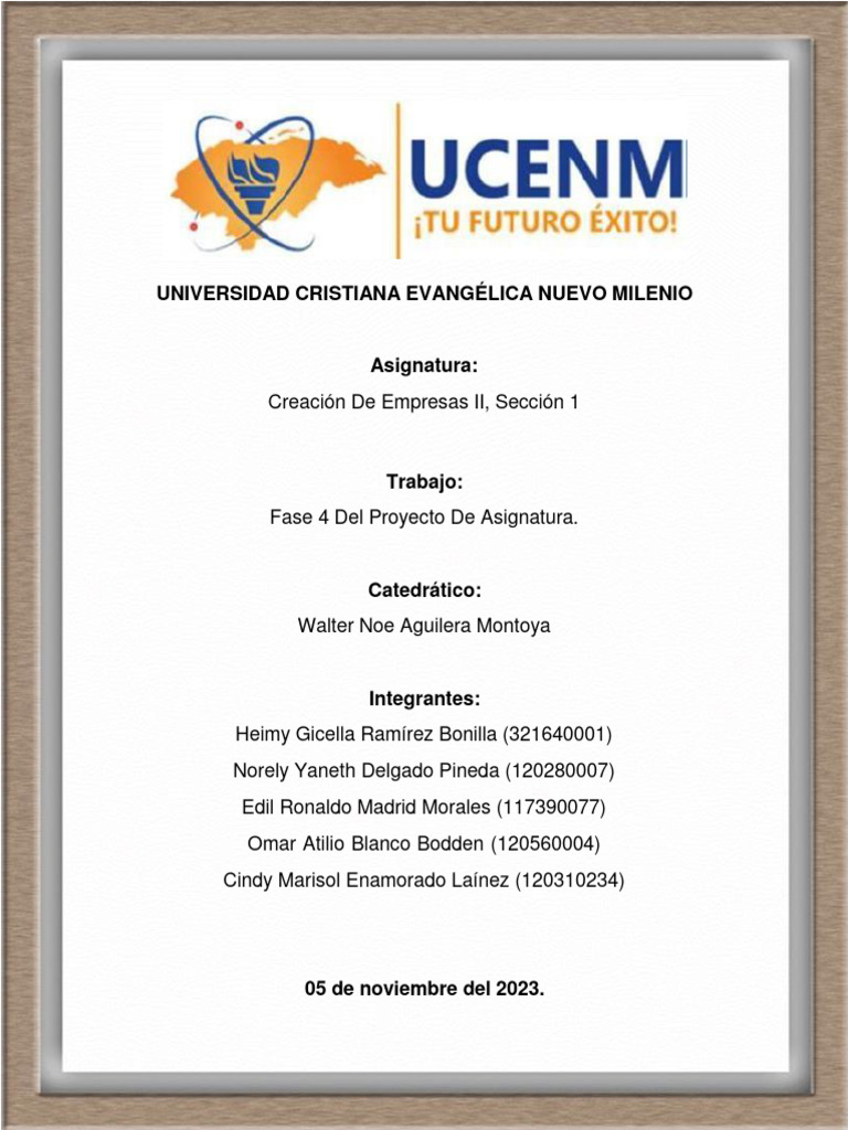 Fase 4 Del Proyecto de Asignatura | PDF | Panes | Business