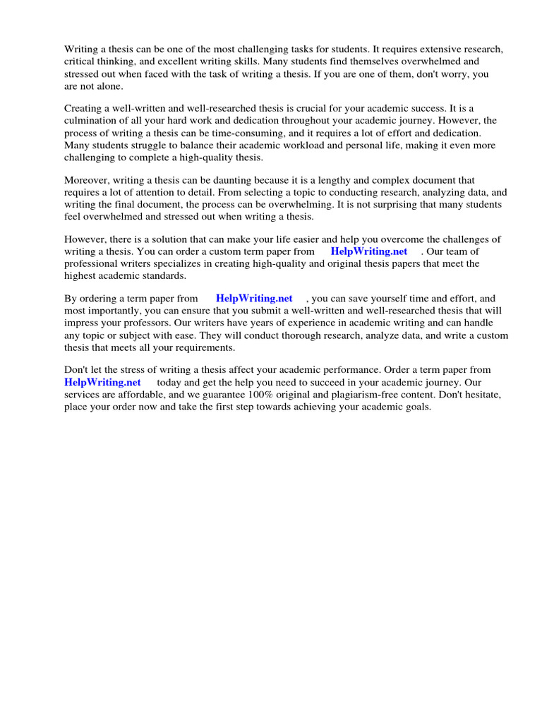 Example of Term Paper | PDF | Apa Style | Thesis