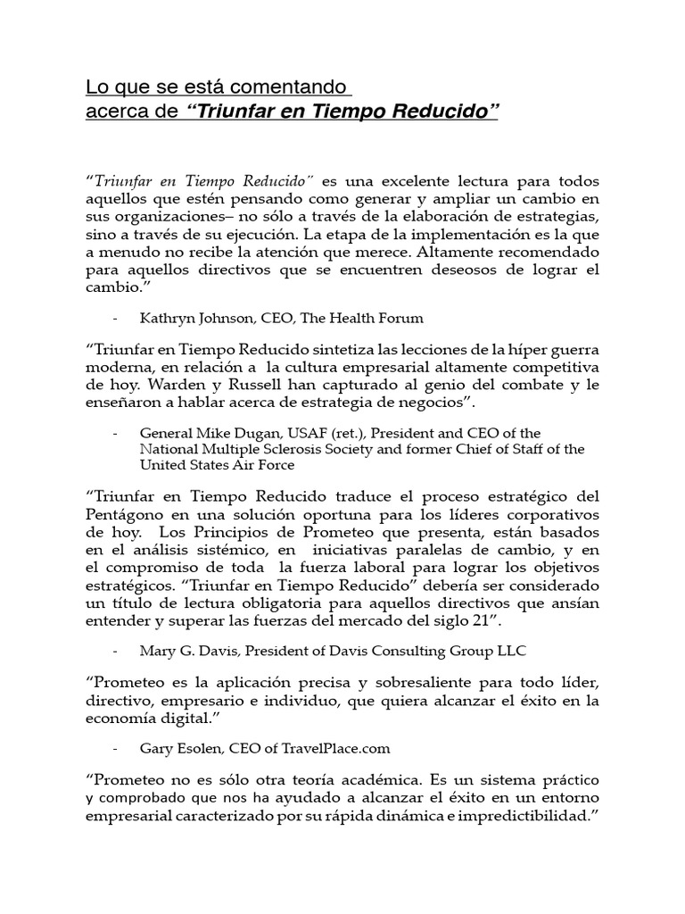 Libro Triunfar en Tiempo Reducido | PDF | guerra del Golfo ...