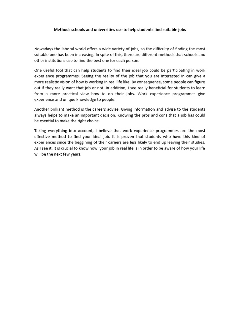 Methods Schools and Universities Use To Help Students Find Suitable ...