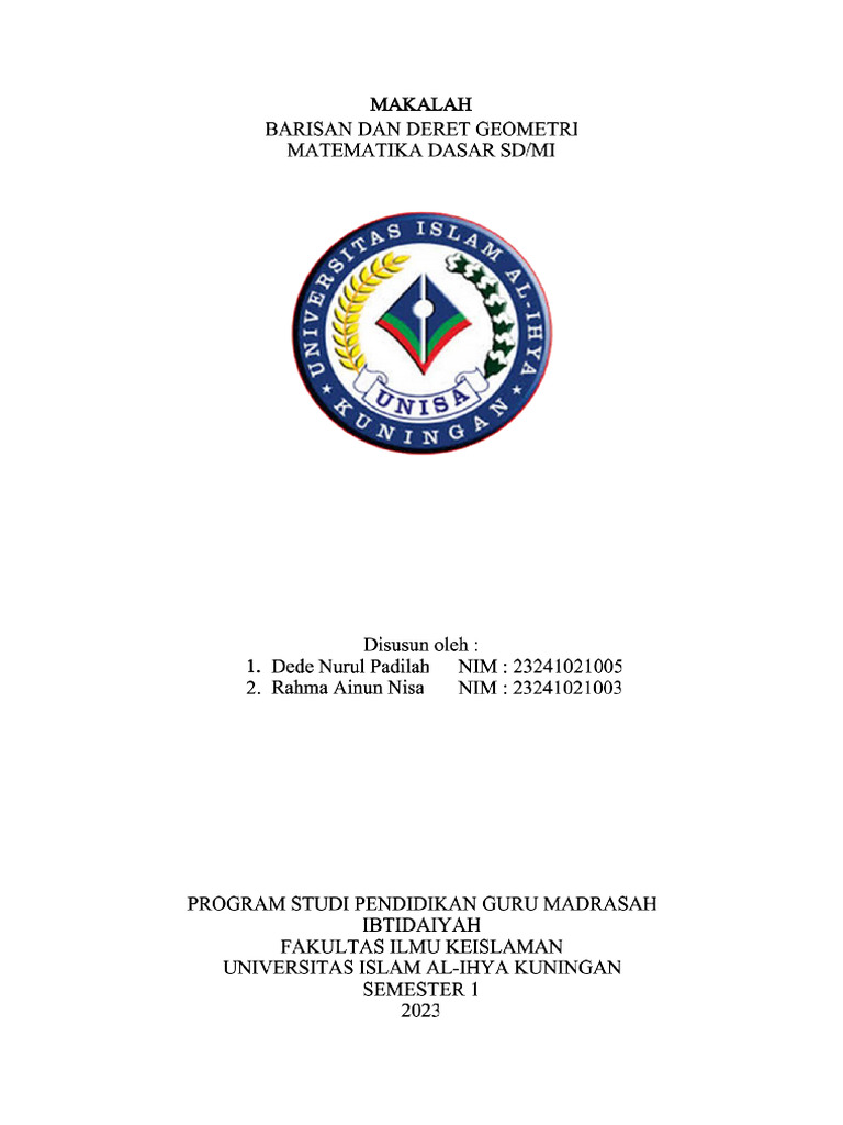Makalah Barisan Dan Deret Geometri | PDF