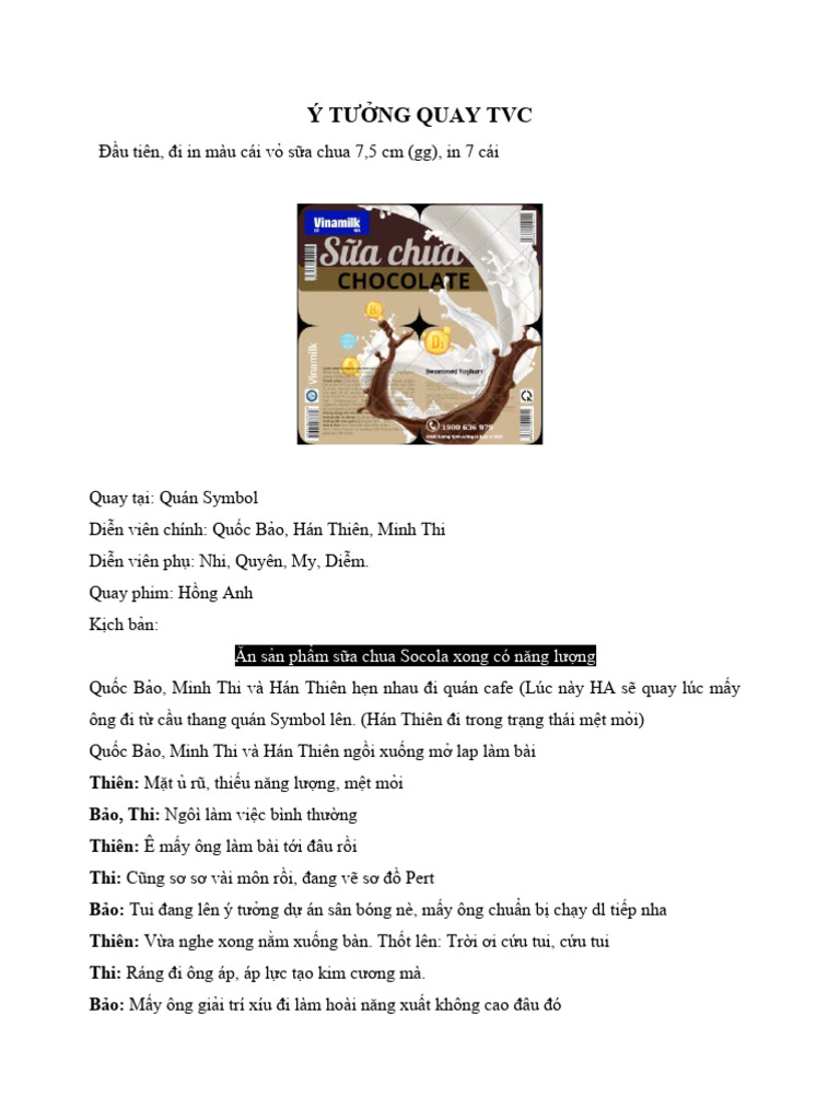 Ý Tư NG Quay TVC | PDF