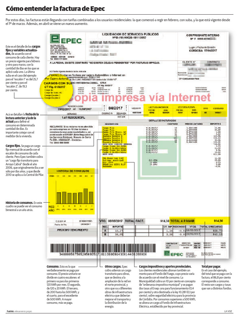 Como Entender La Factura de Epec | PDF | Economias