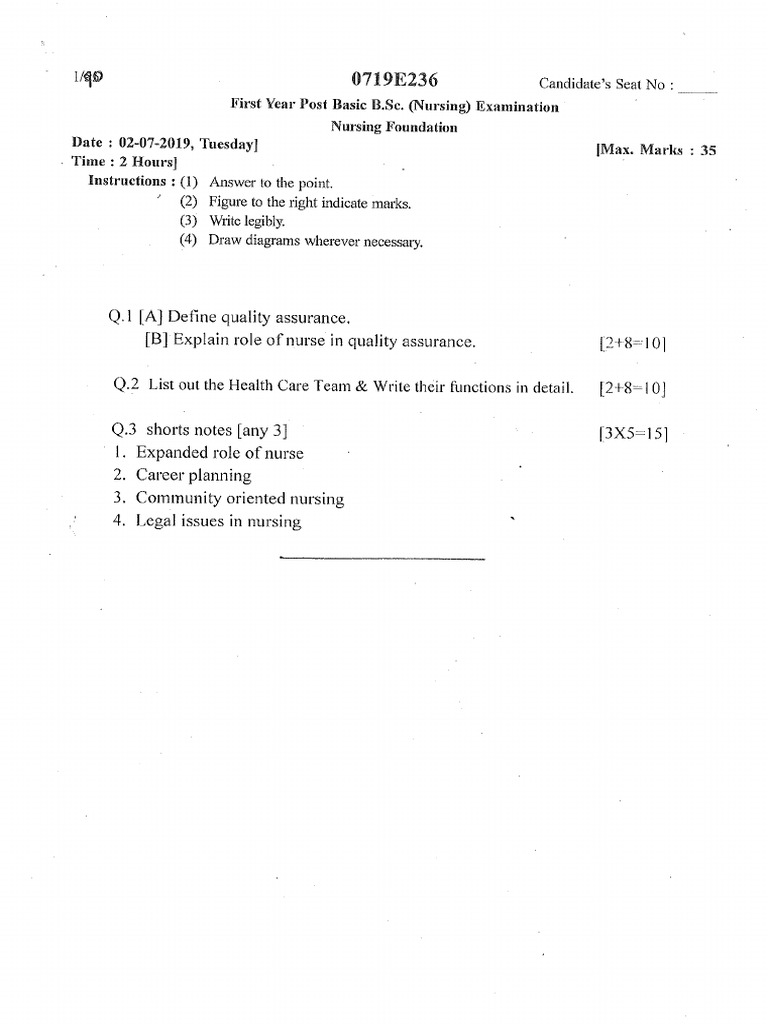 First Year B Sc Nursing Pdf