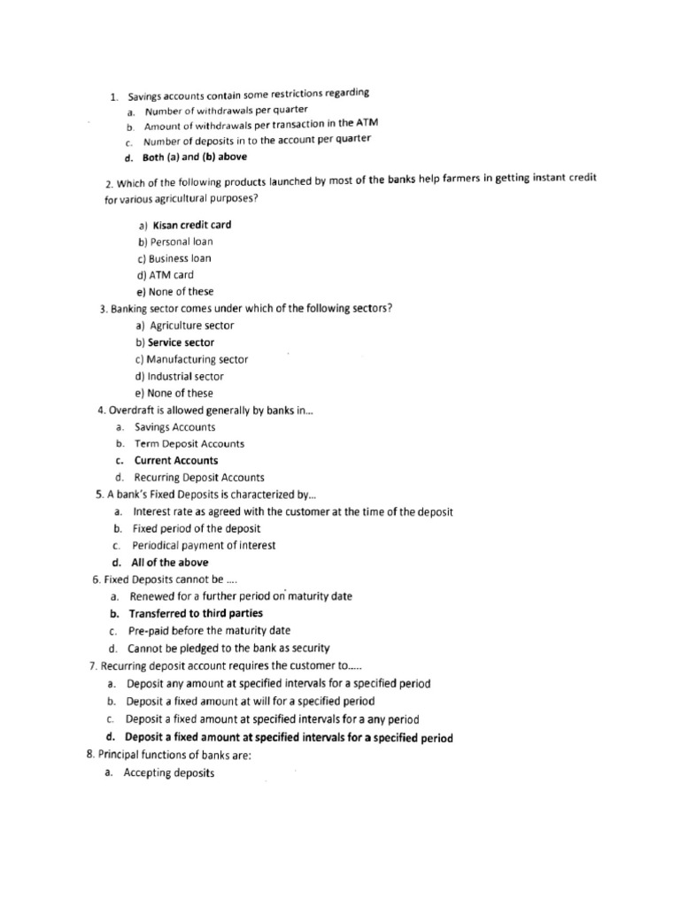 IIBF Important Questions - English | PDF