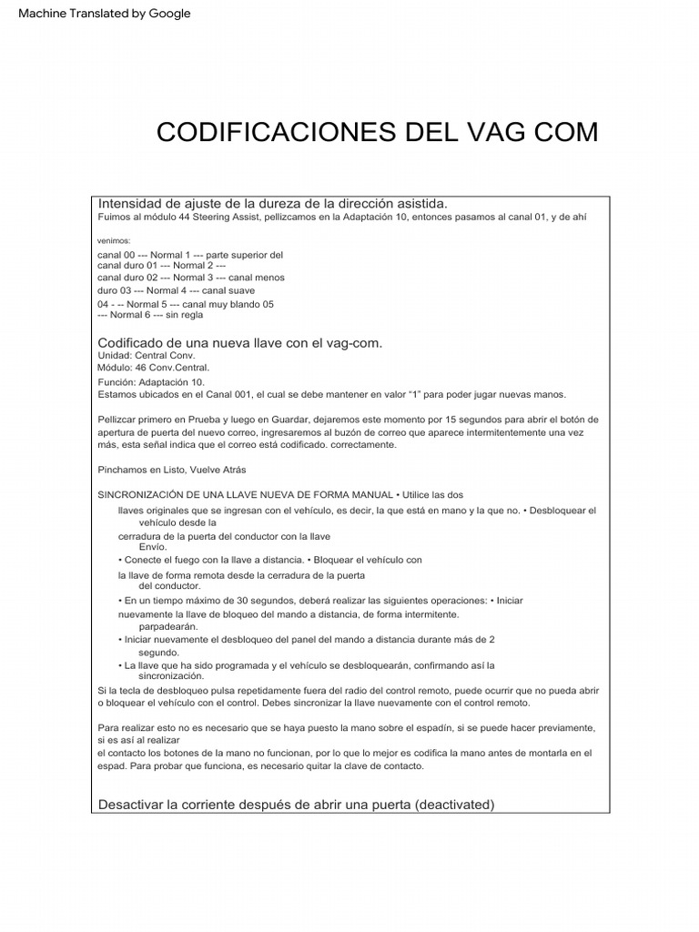 Codificacion en Vag | PDF | Poco | Byte