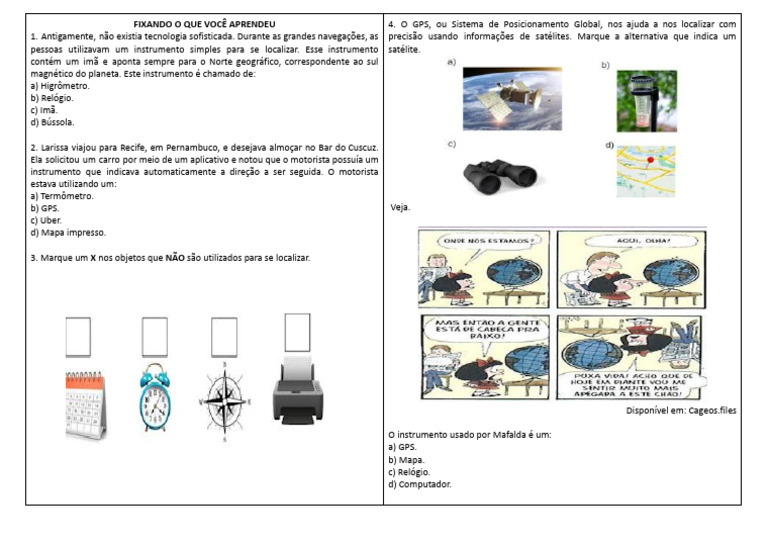 Atividade complementar 4º ano | PDF