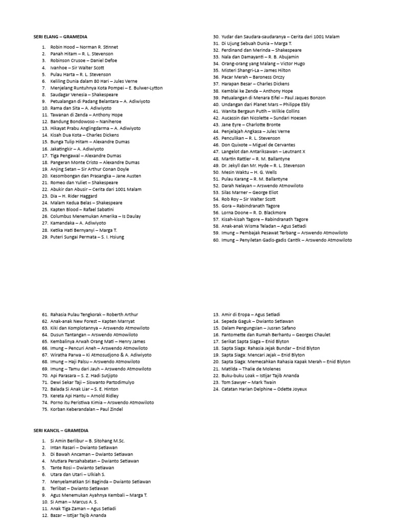 Seri Elang Kancil - Gramedia | PDF