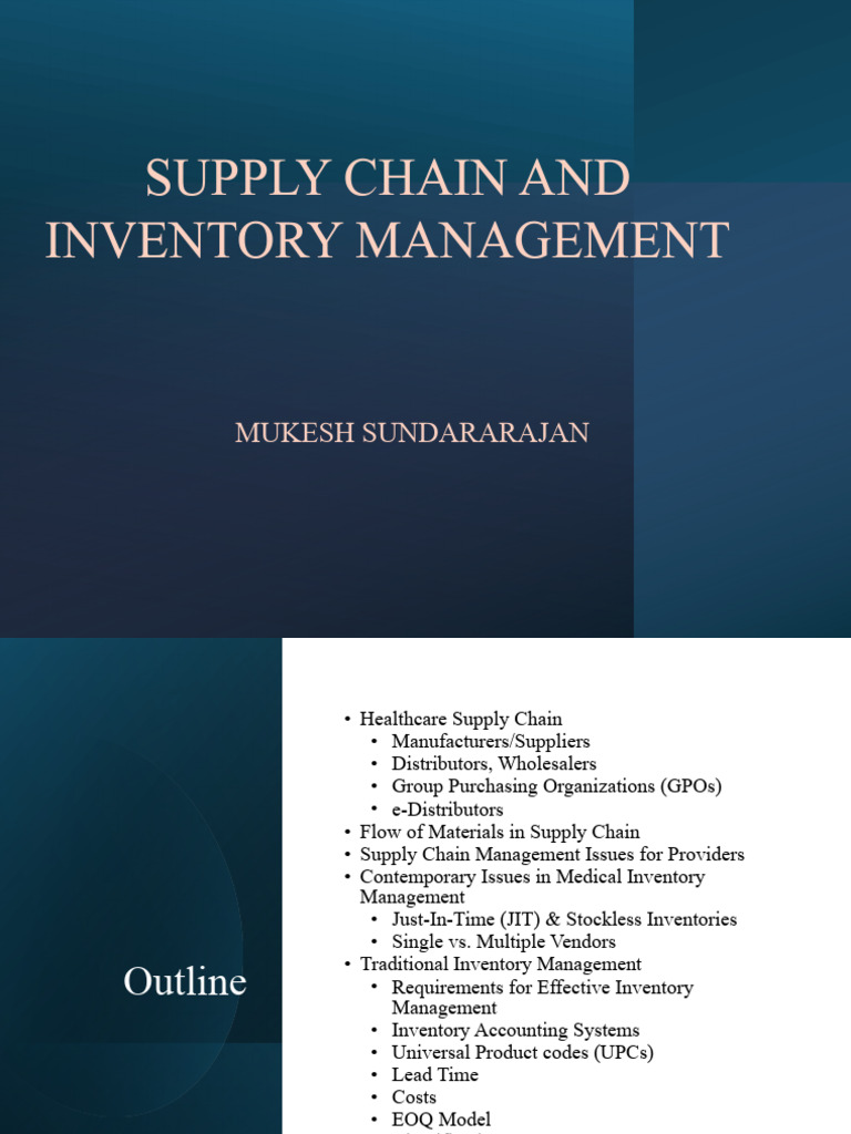 Supply Chain Inventory Management | PDF | Universal Product Code | Barcode
