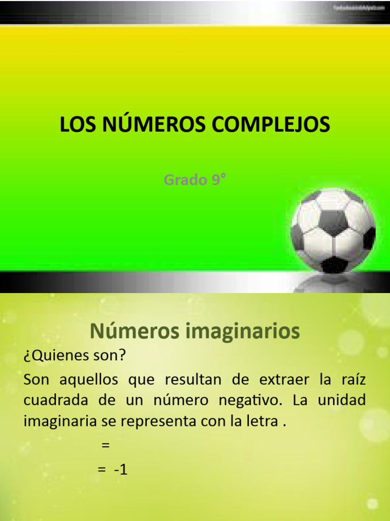 LOS NÚMEROS COMPLEJOS | PDF | Número complejo | Multiplicación