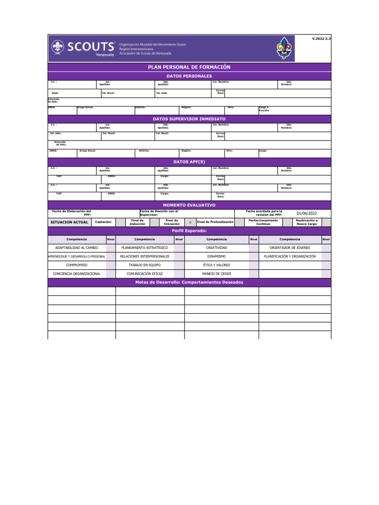 Plan Personal de Formación | PDF | Aprendizaje | Planificación