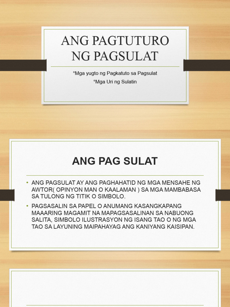 Ang Pagtuturo Sa Pagsulat | PDF
