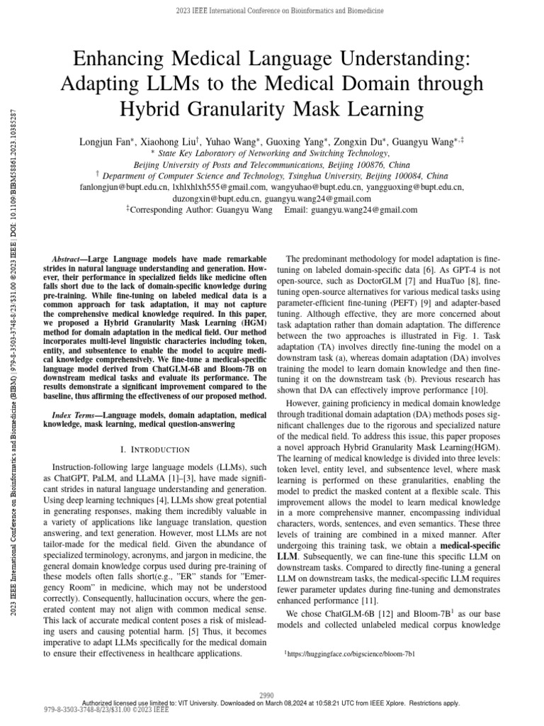 Enhancing Medical Language Understanding Adapting LLMs To The Medical ...