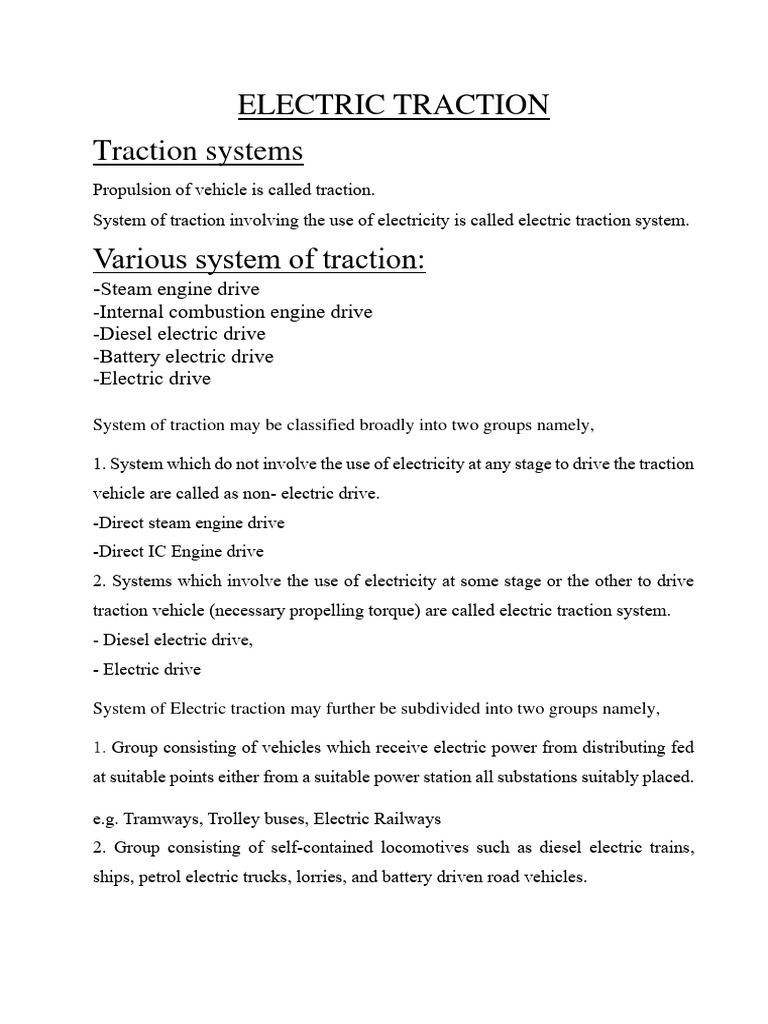 Traction Systems 1 | PDF | Electric Power Distribution | Alternating ...