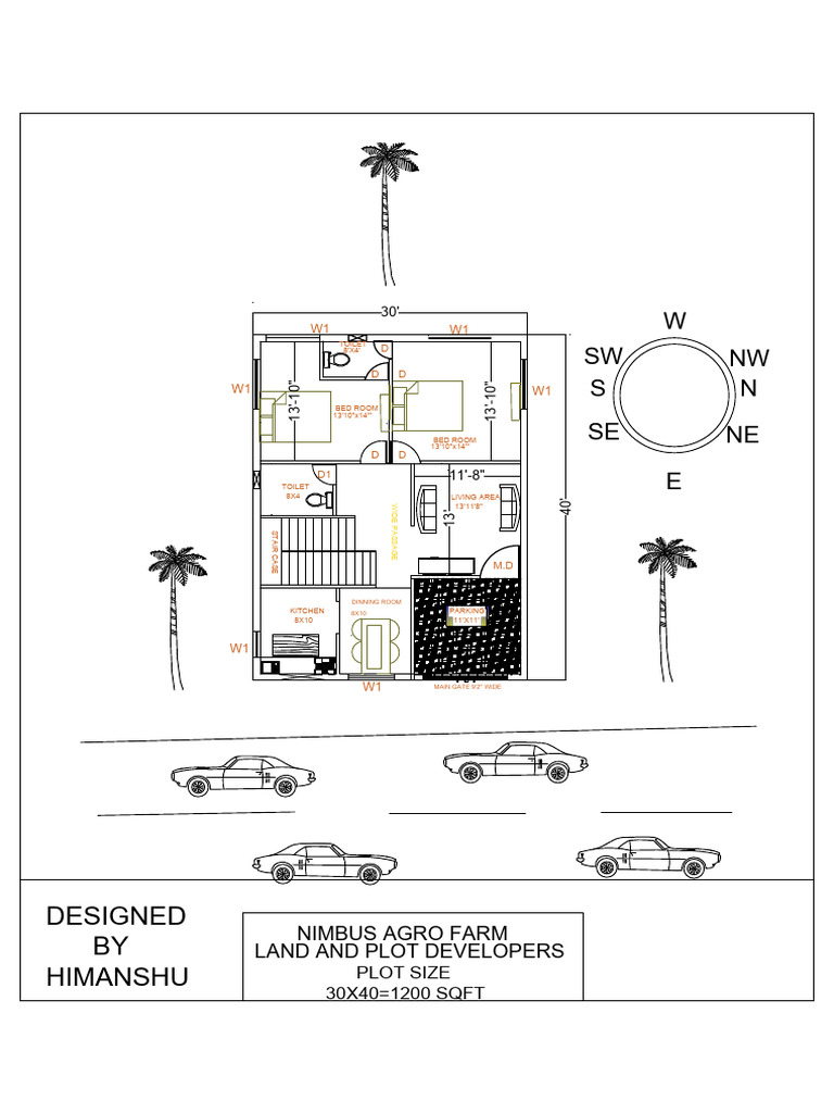 Nimbus Agro Farm Land and Plot Developers Sample Plan 1200 SQFT ...