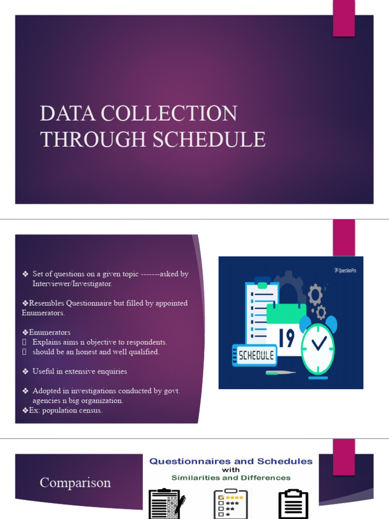 Data Collection Through Schedules | PDF