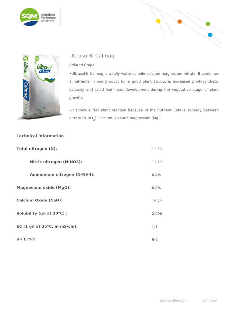 Ultrasol Calmag | PDF