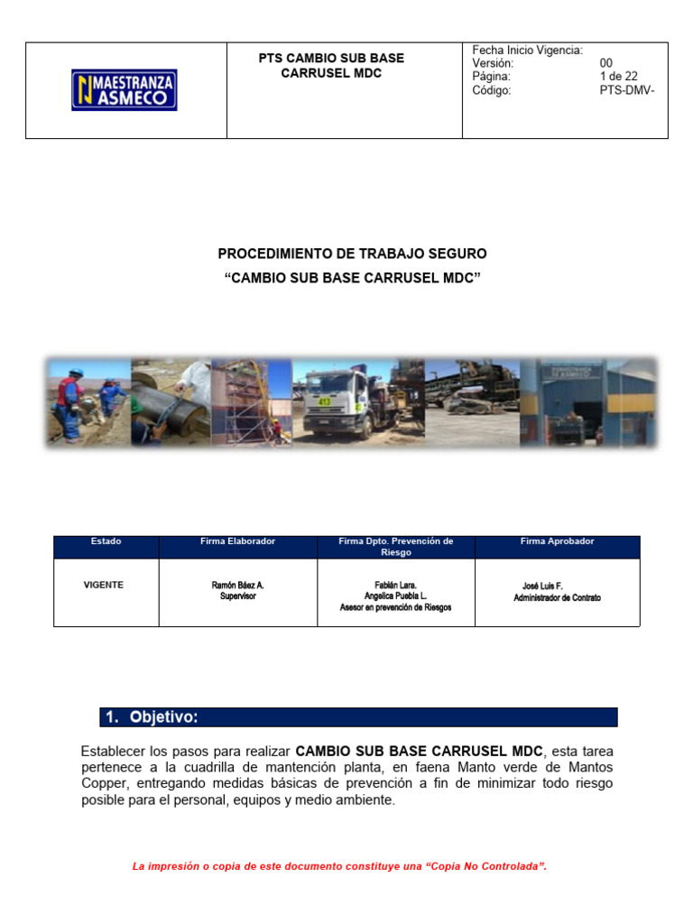 PTS-DMV - Cambio Sub Base Carrusel MDC | PDF | Tecnología e ingeniería