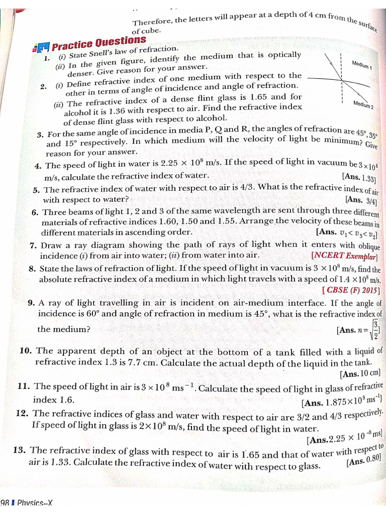 Light Worksheet 3 | PDF