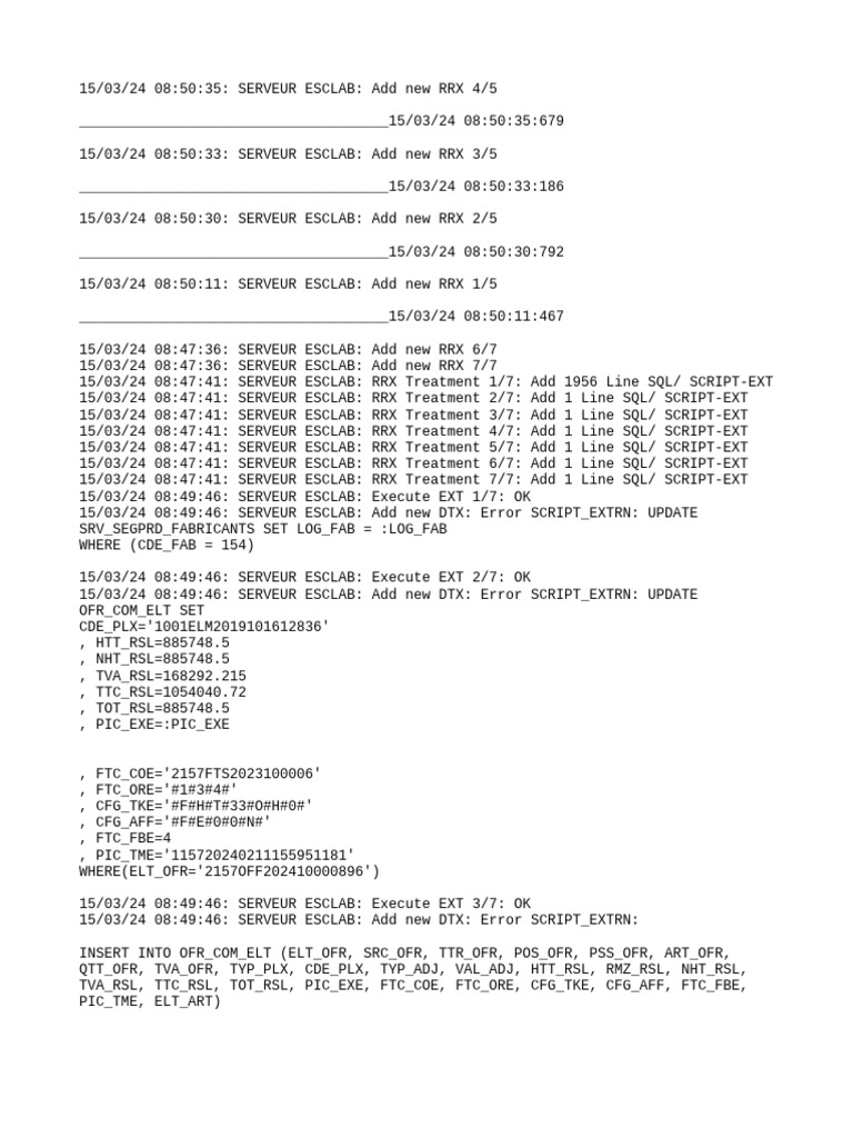 Rapport Detail Synchro | PDF | Databases | Data Management Software