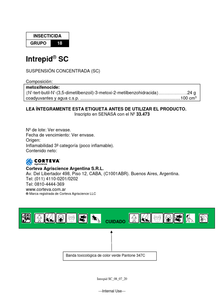 Marbete Intrepid SC Argentina | PDF | Toxicología | Agua