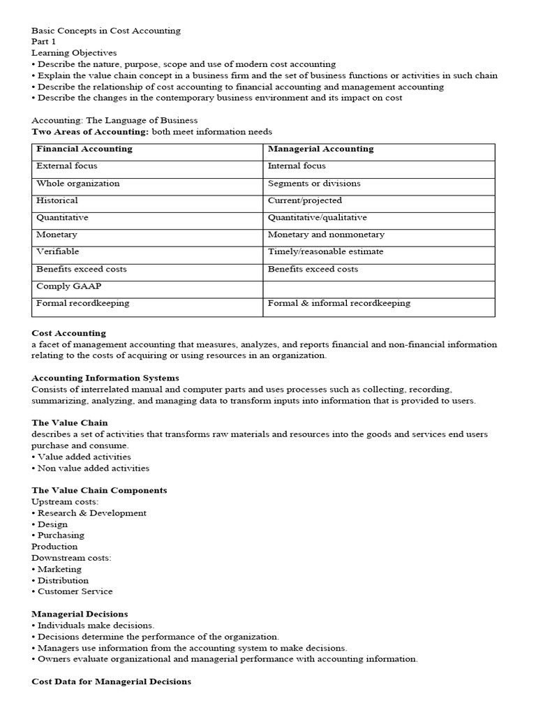 CAC Reviewer | PDF | Cost Accounting | Management Accounting