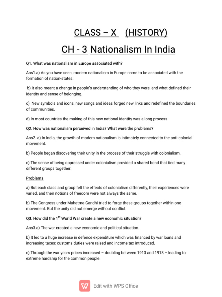 Nationalism in India: Key Concepts and Events | PDF