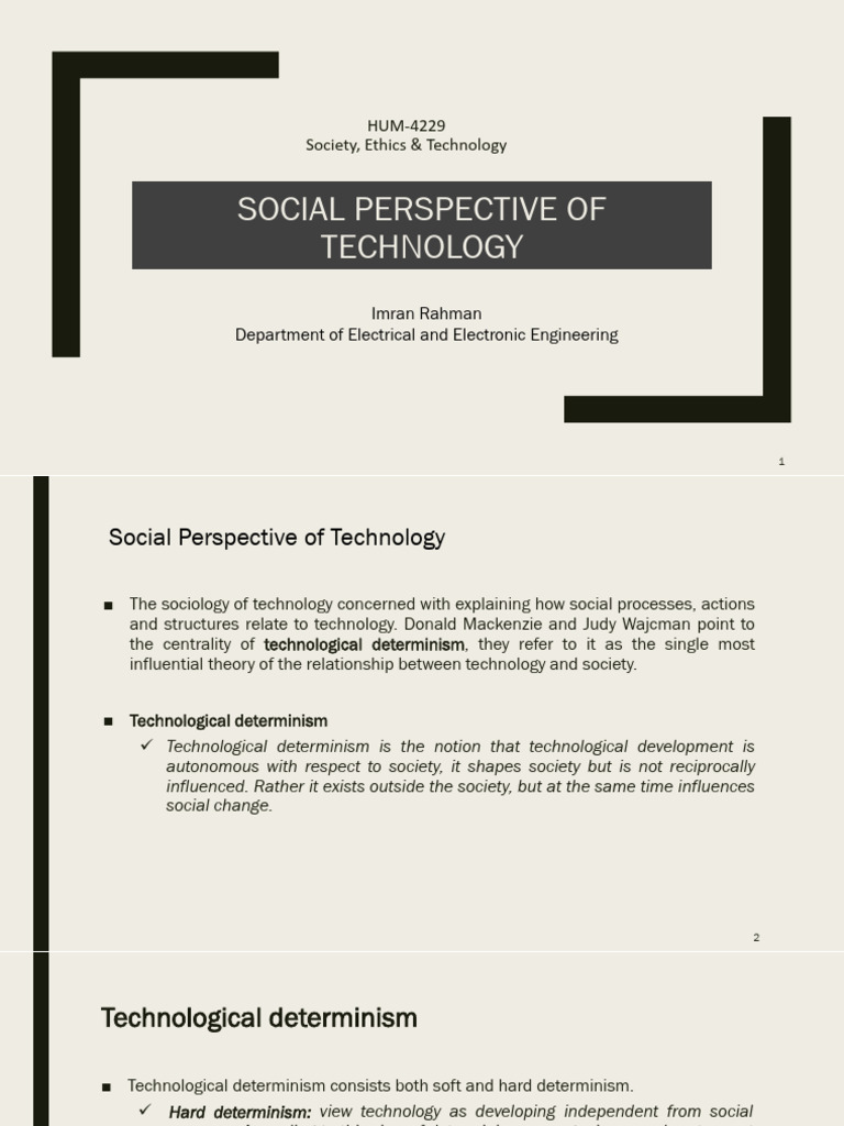 Chapter 3. Social Perspective of Technology | PDF | Social Stratification | Behavioural Sciences