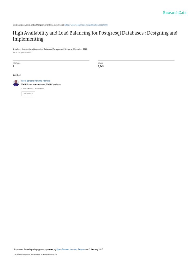 8616 Ijdms 03 | Download Free PDF | Replication (Computing) | Postgre Sql