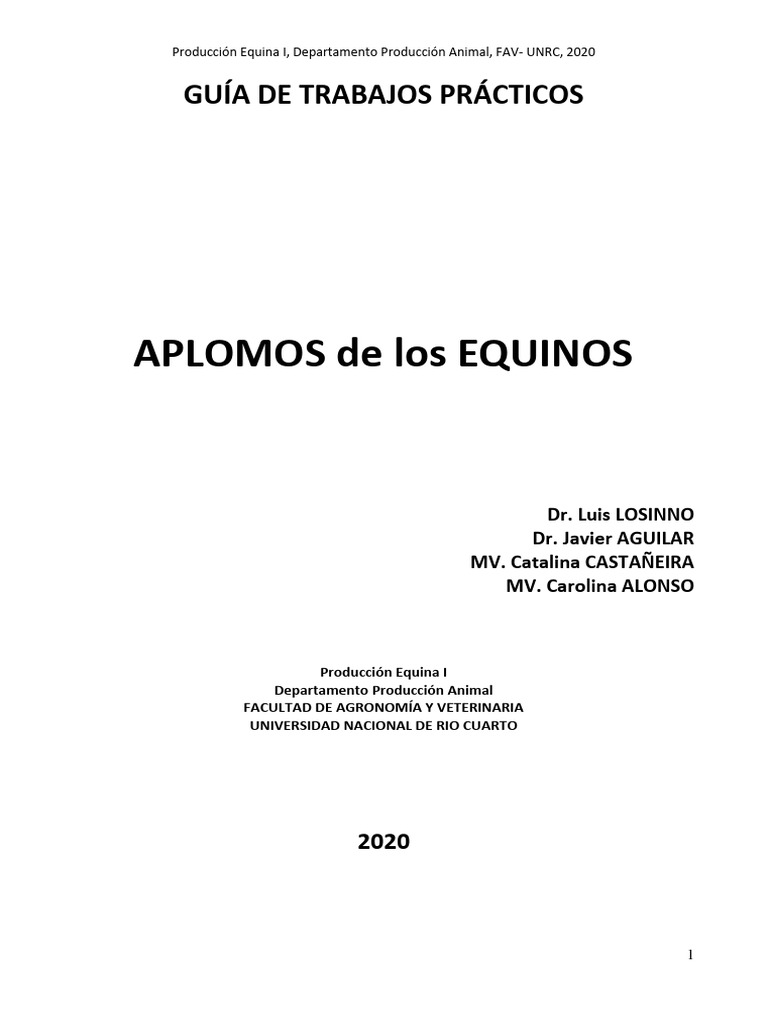Aplomos 2020 | PDF | Rodilla | Caballos