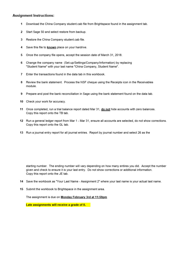 Assignment 2 Student File 20W Sage50 | PDF | Equity (Finance) | Debits And Credits