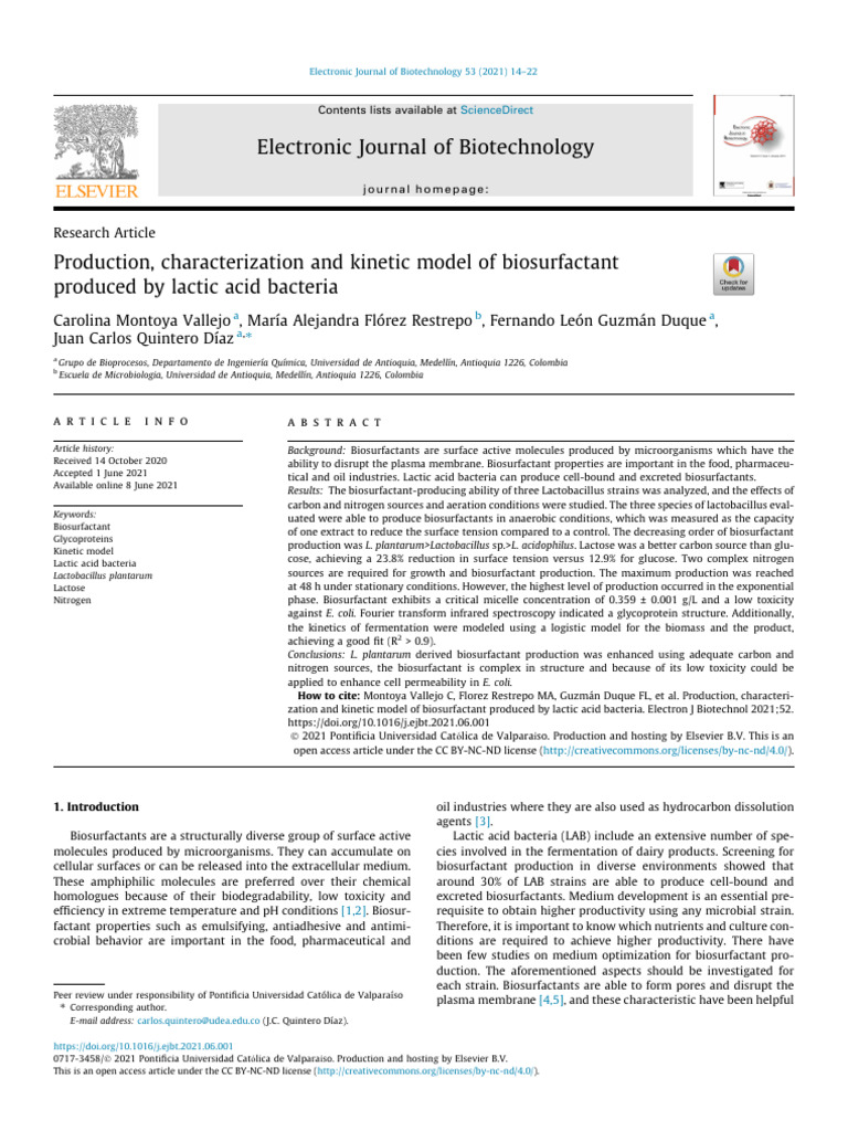 Montoya Vallejo Et Al. - 2021 - Production, Characterization and ... Montoya Vallejo Et Al. - 2021 - Production, Characterization and ...