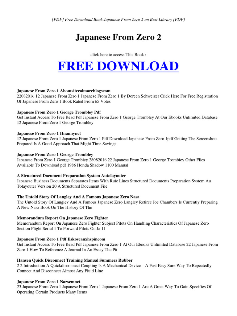Japanese From Zero 2 | PDF | Computing