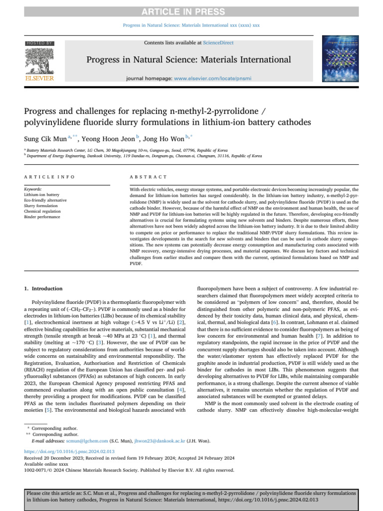 Progress and Challenges For Replacing N Methyl 2 Py 2024 Progress in ...