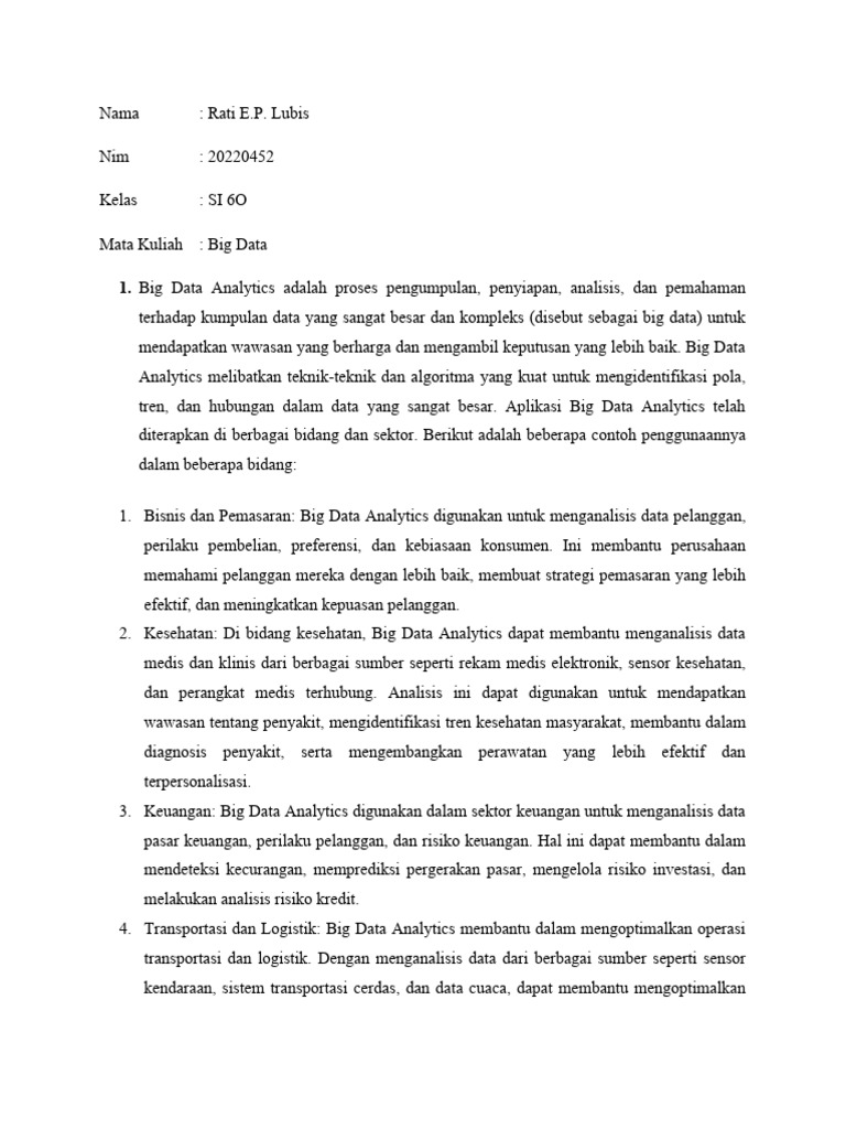 Big Data Pertemuan 9 Materi 7 | PDF