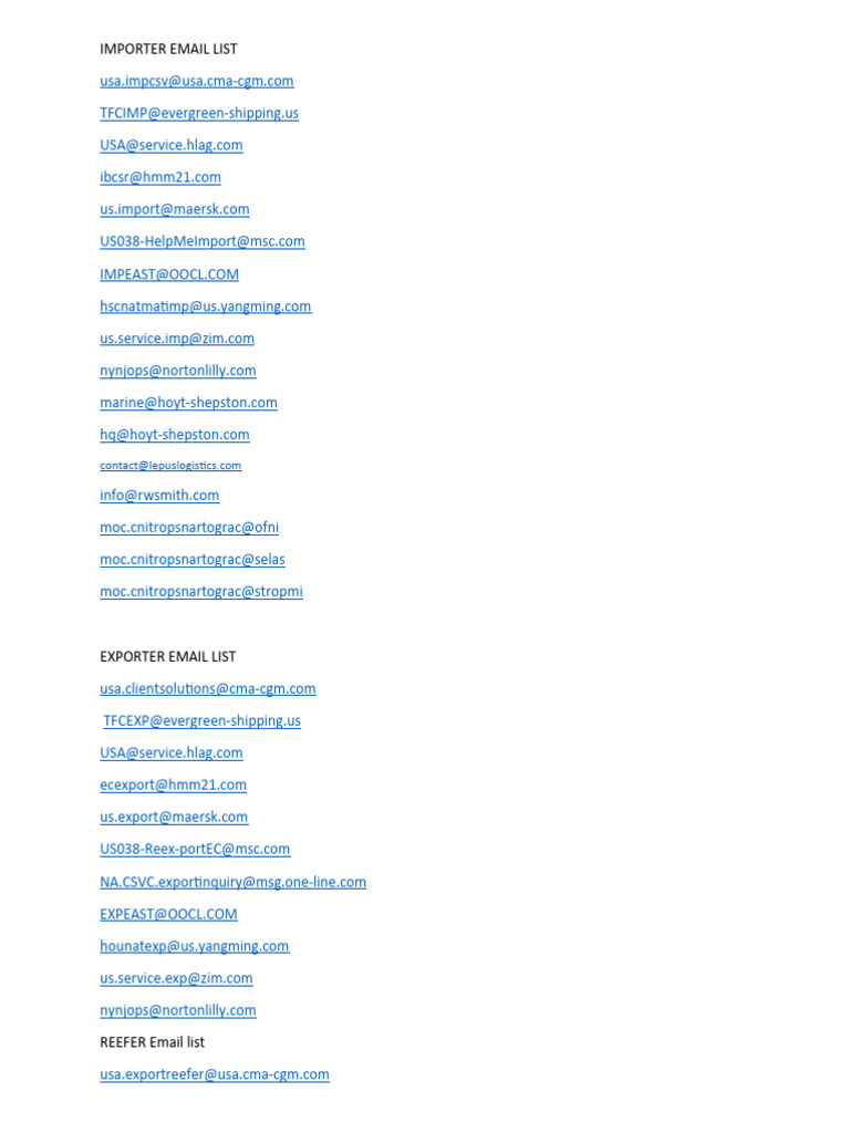 USA Importer and Exporter Email List | PDF | Technology & Engineering