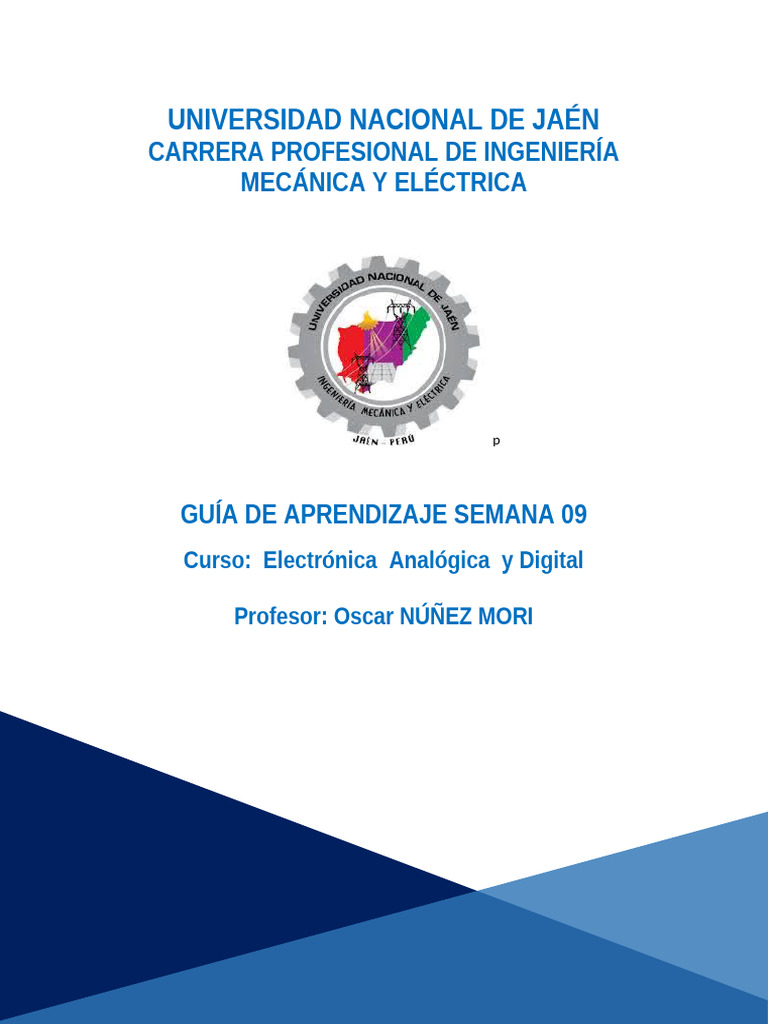Guia Aprendizaje s09 Electronica Analogica y Digital Oscar Nunez Mori Ver 03 | PDF | Transistor ...
