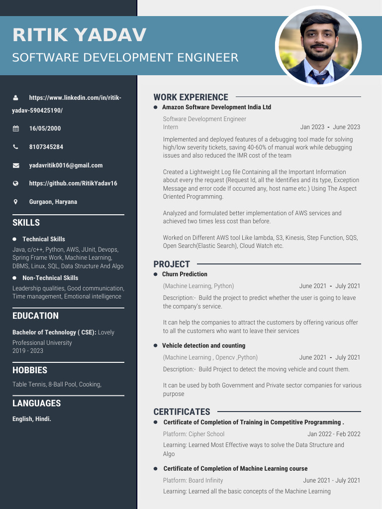 CV 202307131115424135 11904916 | PDF | Amazon Web Services | Computer Programming