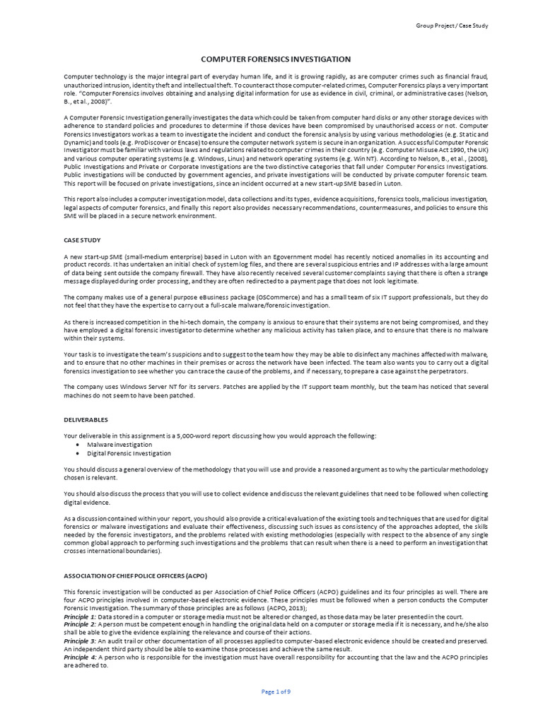 ITT593GroupProject - Case Study Reading | PDF | Computer File ...