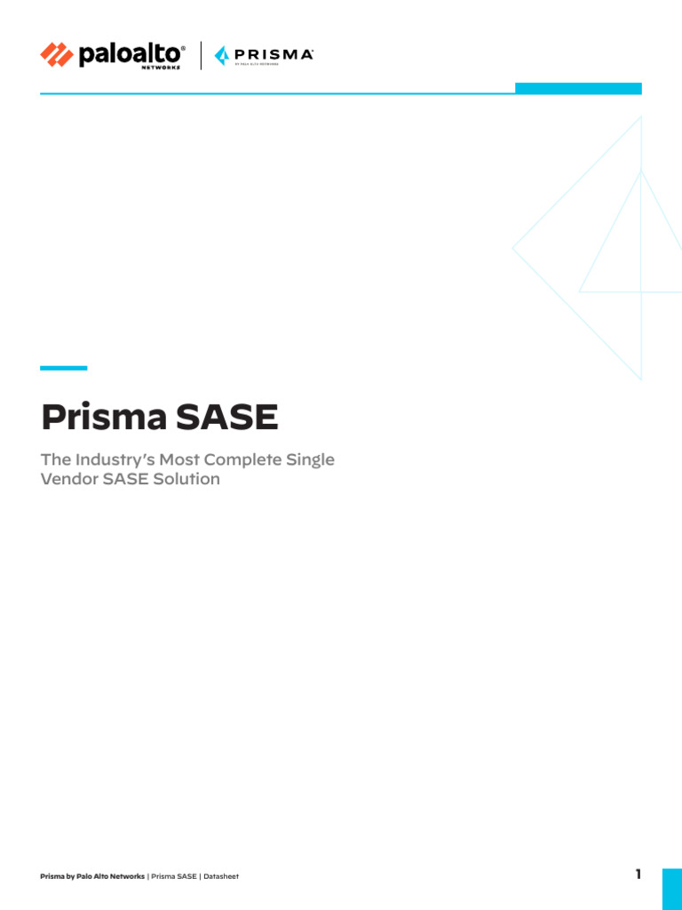 Prisma Sase | PDF | Cloud Computing | Computer Security