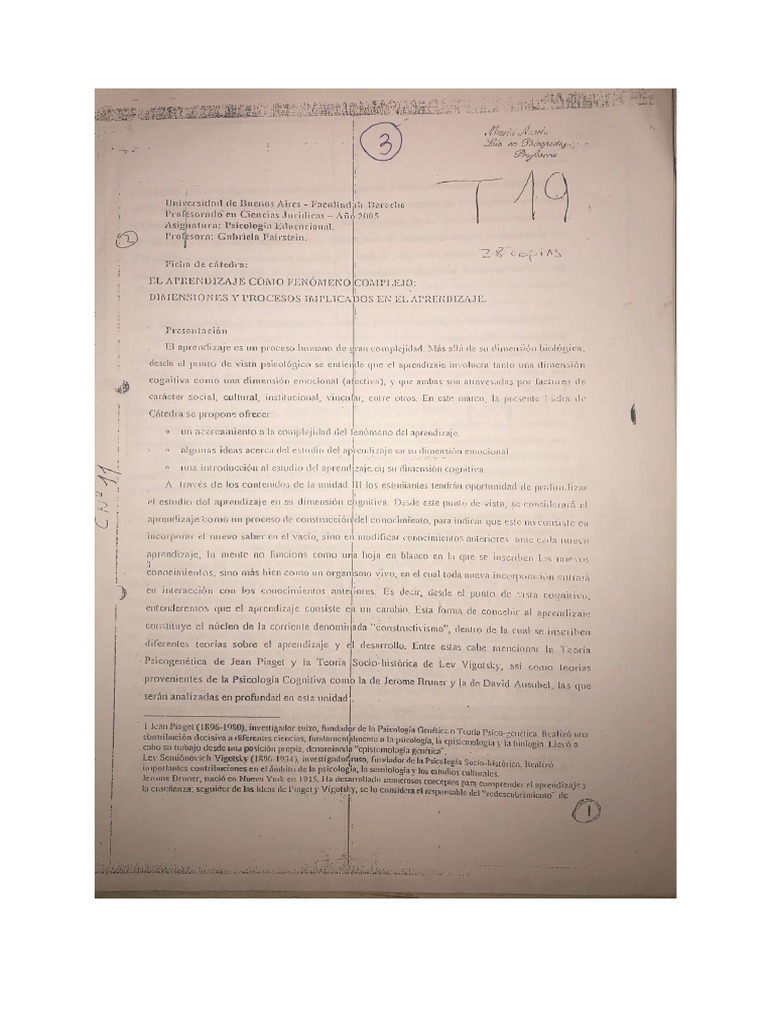 Aprendizaje como fenomeno complejo | PDF