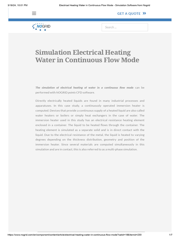 NOGRID: Electrical Heating Simulation | PDF | Computational Fluid ...